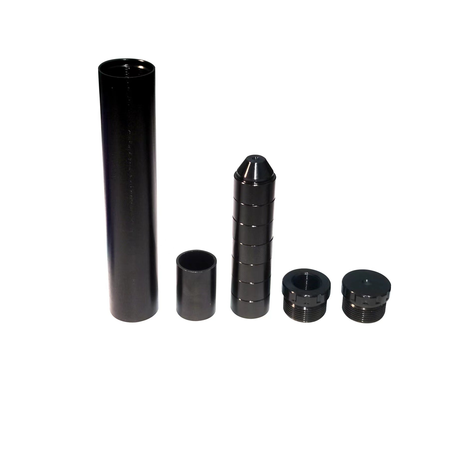 6 Inch 1.05 OD Aluminum Solvent Trap with 7pcs Cups - 1/2x28 5/8x24 ...