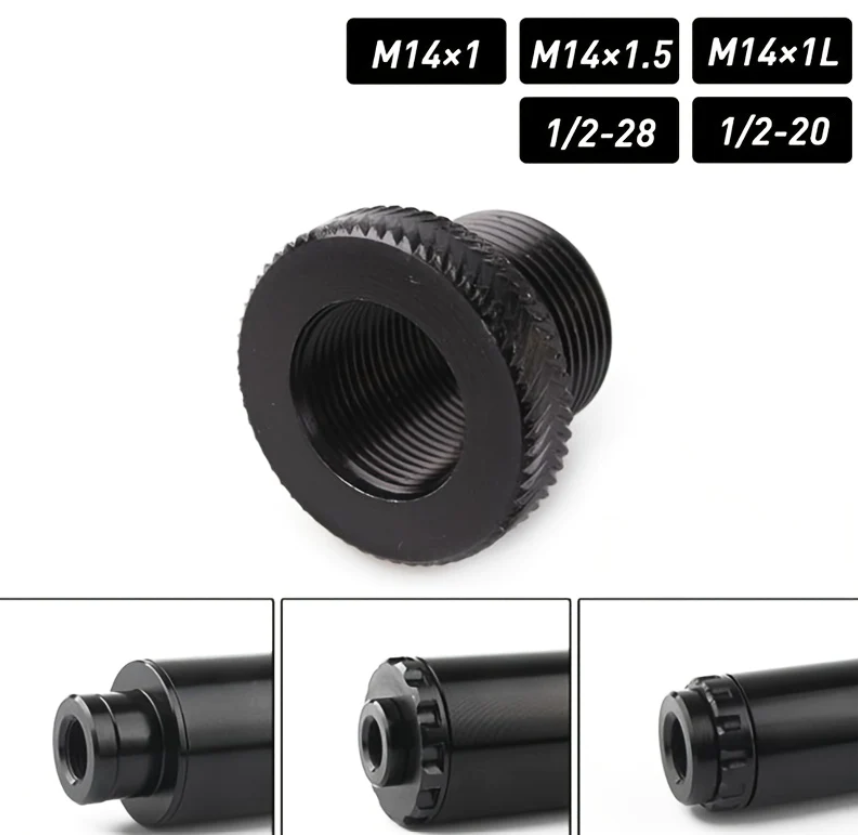 Thread Convert 1/2x28 Thread to 5/8x24 Thread Black Color Aluminum Fue ...